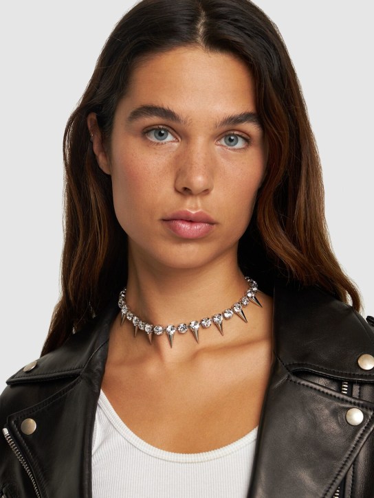 Crystal choker w/ spikes - Alessandra Rich - Women | Luisaviaroma