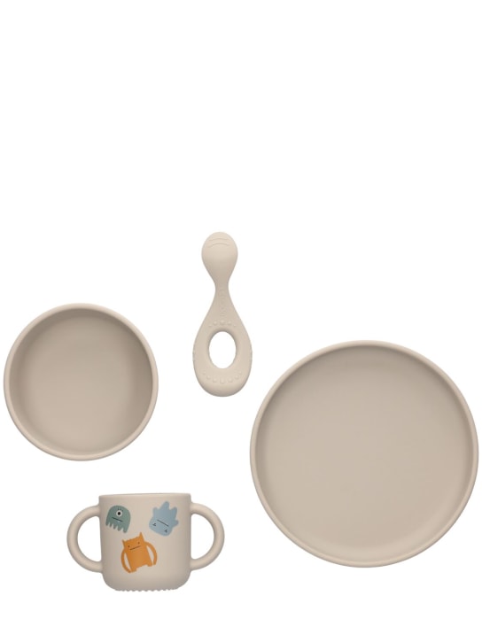 Silicone tableware set w/ monster print - Liewood - Niño | Luisaviaroma