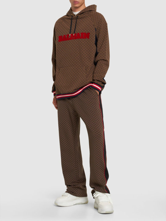 Retro monogram logo cotton hoodie - Balmain - Men | Luisaviaroma