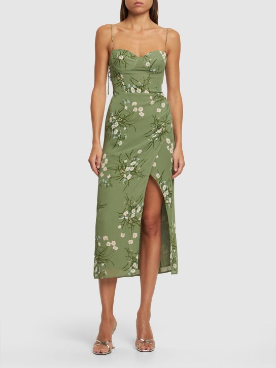 Robe midi en georgette imprimée kourtney - Reformation - Femme ...