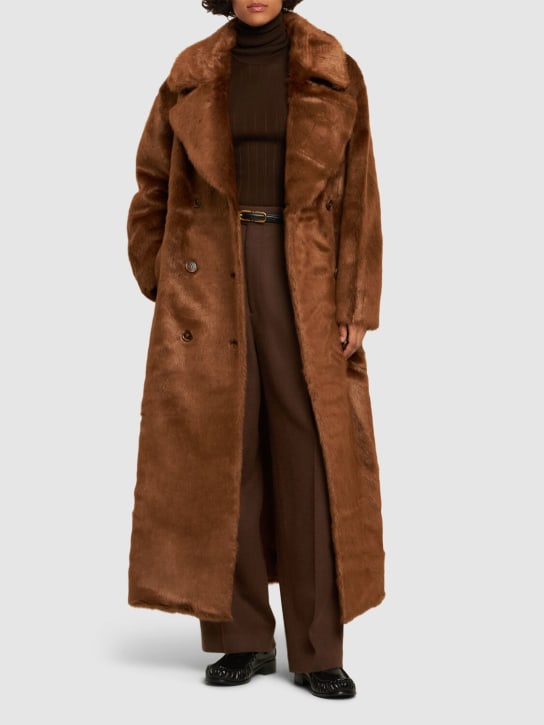 Joni long faux fur coat - The Frankie Shop - Women | Luisaviaroma