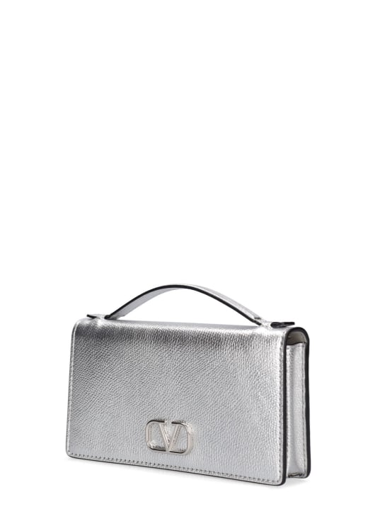 V logo signature leather wallet on chain - Valentino Garavani - Women ...
