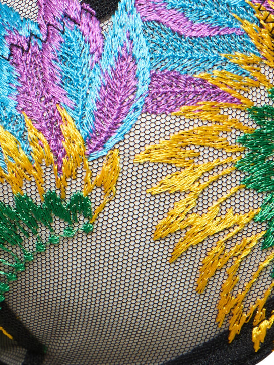 Carnival embroidered strappy demi bra - Fleur Du Mal - Women | Luisaviaroma