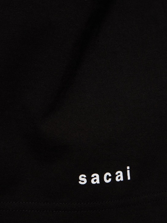 T-shirt en jersey à logo - Sacai - Femme | Luisaviaroma