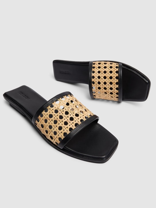 10mm pia leather & rattan slides - Bembien - Women | Luisaviaroma
