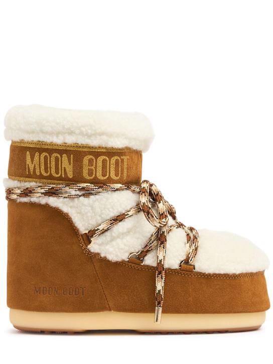 Low icon shearling & suede moon boots - Moon Boot - Women | Luisaviaroma