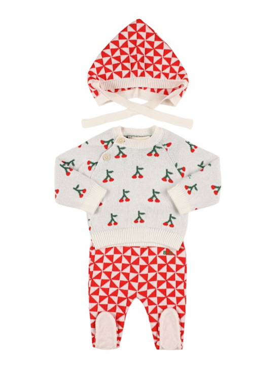 Pull-over, legging & bonnet en maille de coton - Bobo Choses - Fille ...