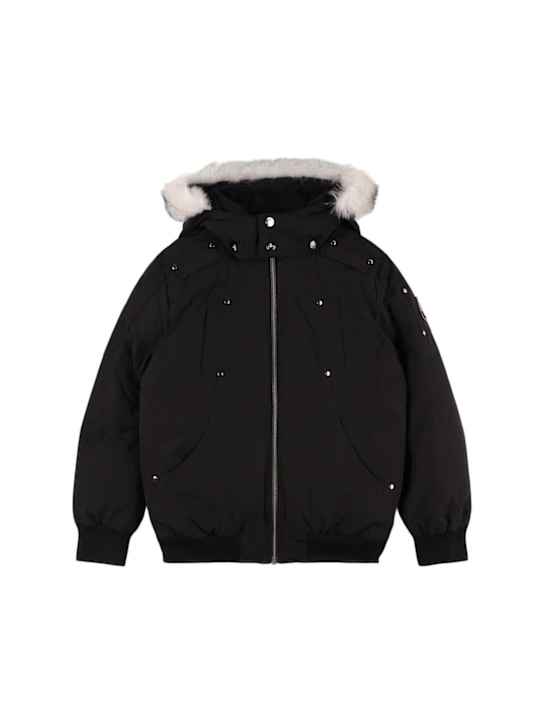 Piumino bomber in misto poly con pelliccia - Moose Knuckles - Bambina ...