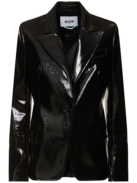Single breast patent jacket - MSGM - Women | Luisaviaroma