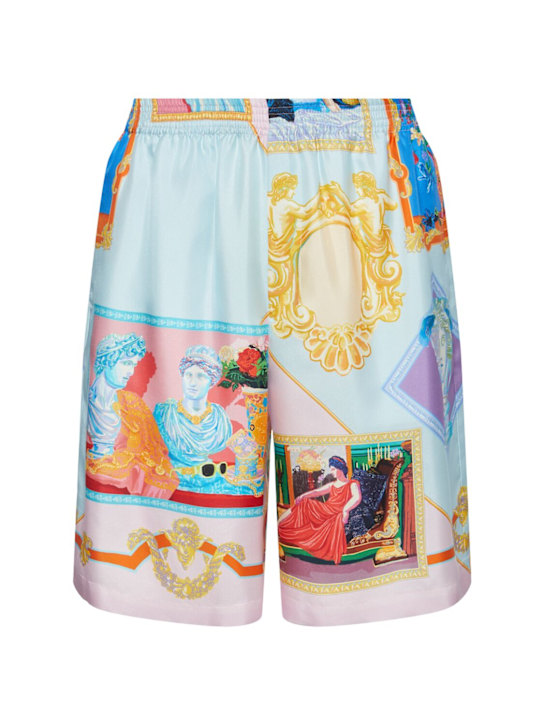 Versace gallery print silk twill shorts - Versace - Men | Luisaviaroma