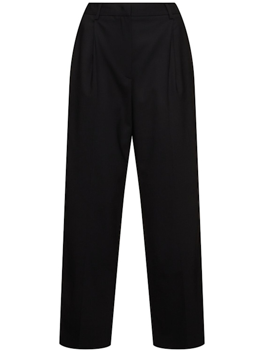 Wool blend high rise pants - MSGM - Women | Luisaviaroma