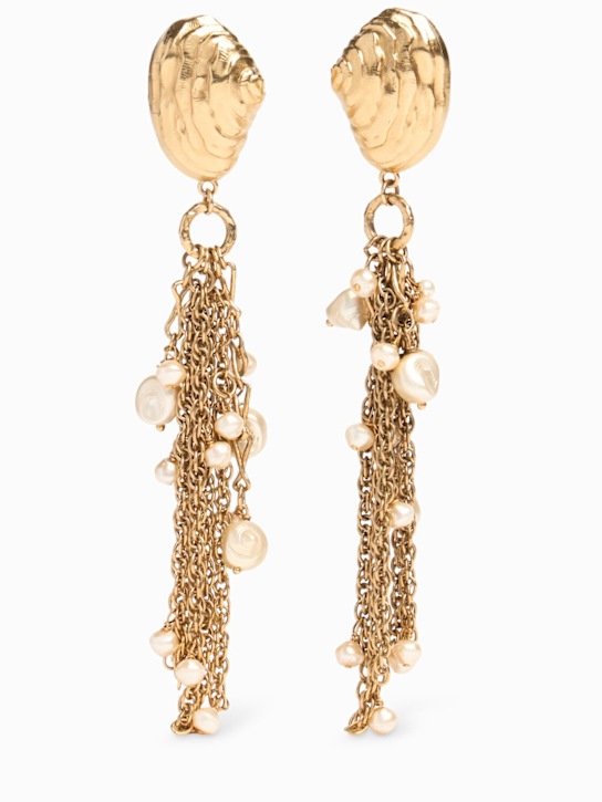 Shell brass pendant earrings - Chloé - Women | Luisaviaroma