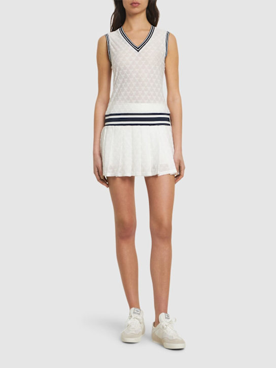 Terry jacquard drop waist tennis dress - Tory Sport - Women | Luisaviaroma