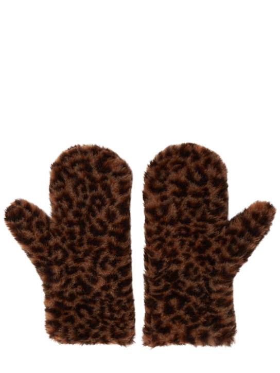 Ombrato wool blend teddy gloves w/ strap - Max Mara - Women | Luisaviaroma