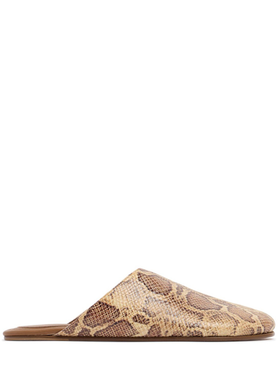 June python print leather flat mules - Gia Borghini - Women | Luisaviaroma