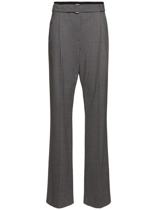 Wool tailored wide leg pants - MSGM - Women | Luisaviaroma