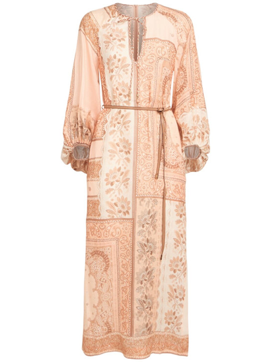 Lucky linen tunic midi dress - Zimmermann - Women | Luisaviaroma