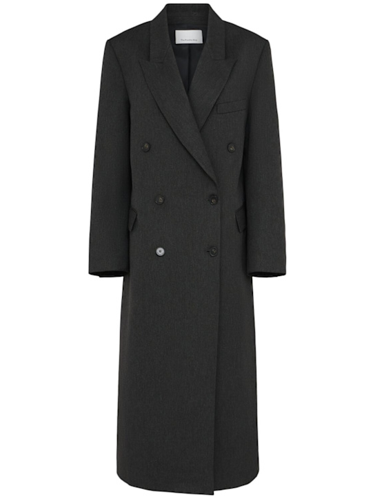 Manteau jane simple boutonnage en viscose mélangée - The Frankie Shop ...