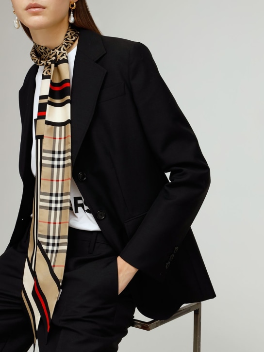 Foulard ruban en soie à carreaux et rayures tb - Burberry - Femme | Luisaviaroma