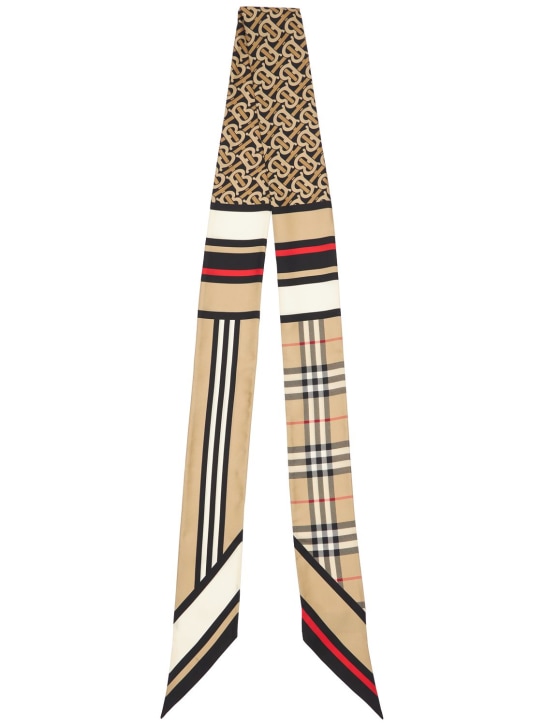 Foulard ruban en soie à carreaux et rayures tb - Burberry - Femme | Luisaviaroma