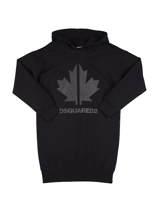 Rubberized cotton hooded sweat dress - Dsquared2 - Girls | Luisaviaroma