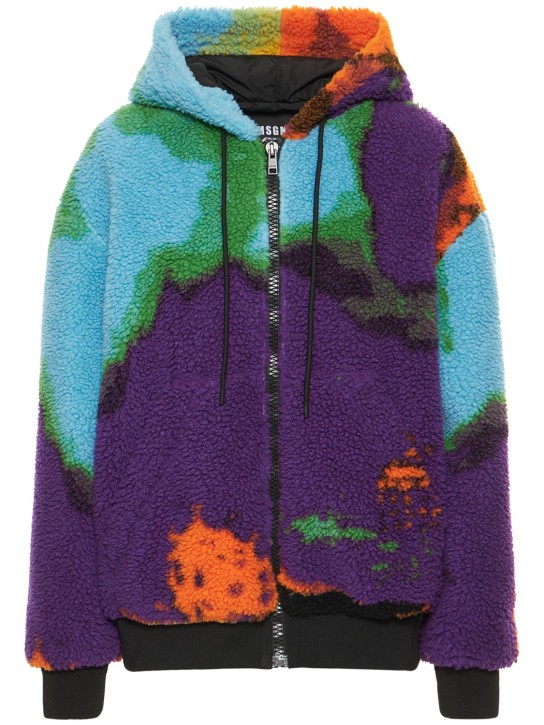 Abstract teddy jacquard jacket - MSGM - Women | Luisaviaroma