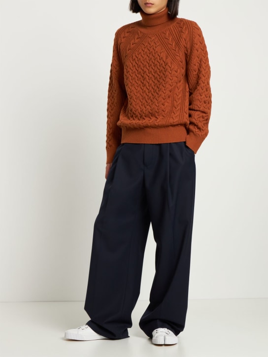Braided wool knit sweater - Zegna - Men | Luisaviaroma