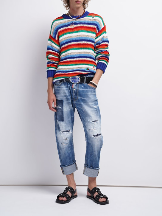 Harness flat vintage sandals - Dsquared2 - Men | Luisaviaroma