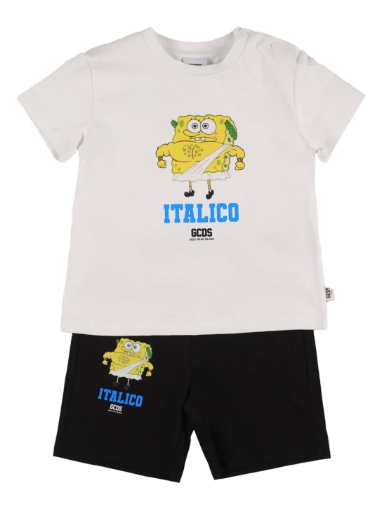 Spongebob cotton jersey t-shirt & shorts - GCDS - Boys | Luisaviaroma