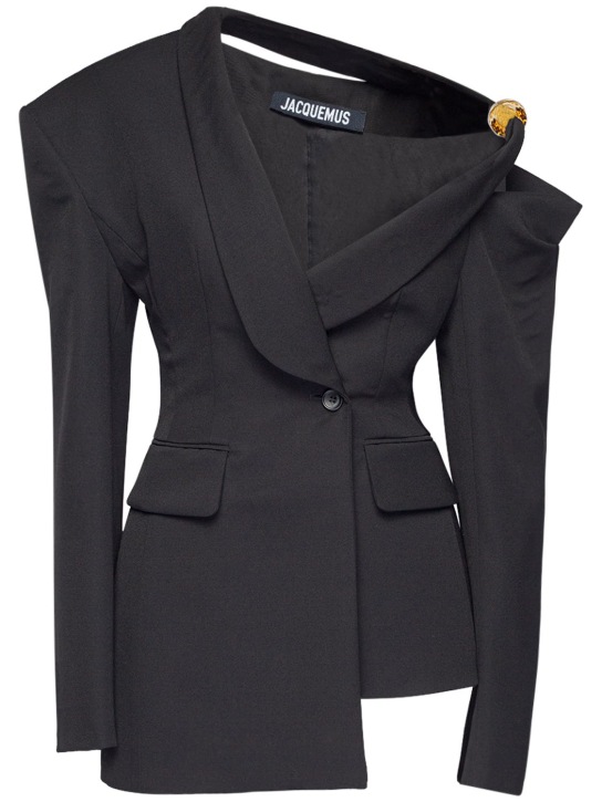 Blazer con spalla scoperta la veste baska in lana - Jacquemus - Donna ...