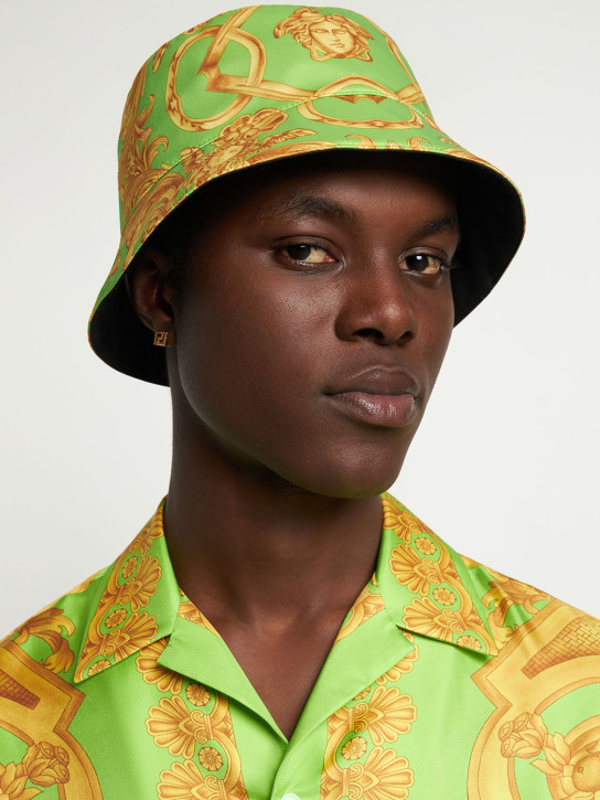 Heritage print tech twill bucket hat - Versace - Men | Luisaviaroma