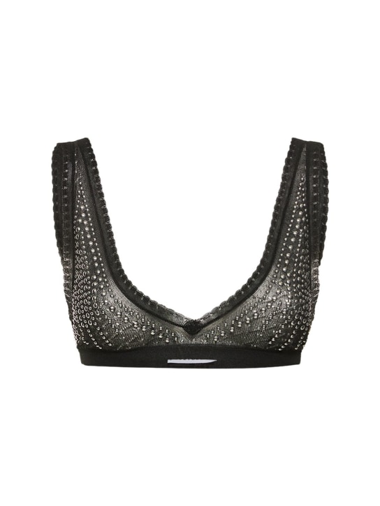 Sheer knit studded bra - Rabanne - Women | Luisaviaroma