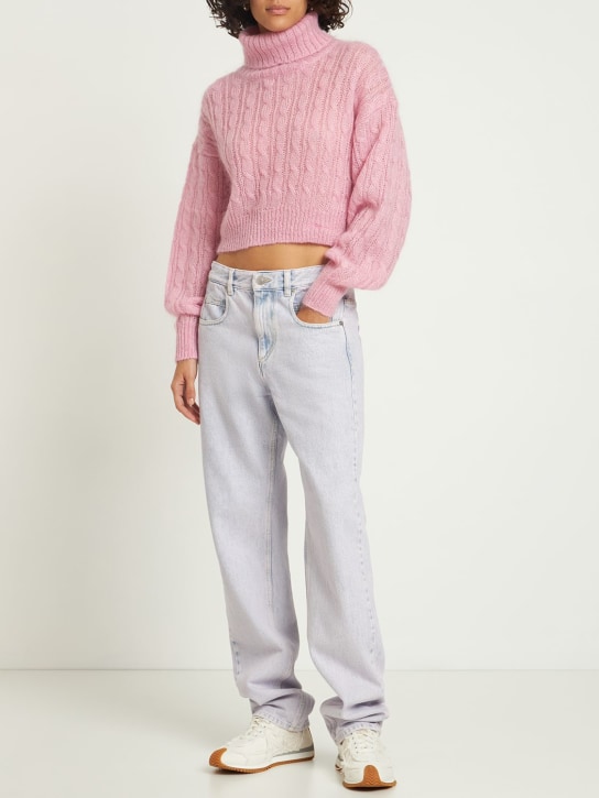 Turtleneck cropped wool sweater - GANNI - Women | Luisaviaroma