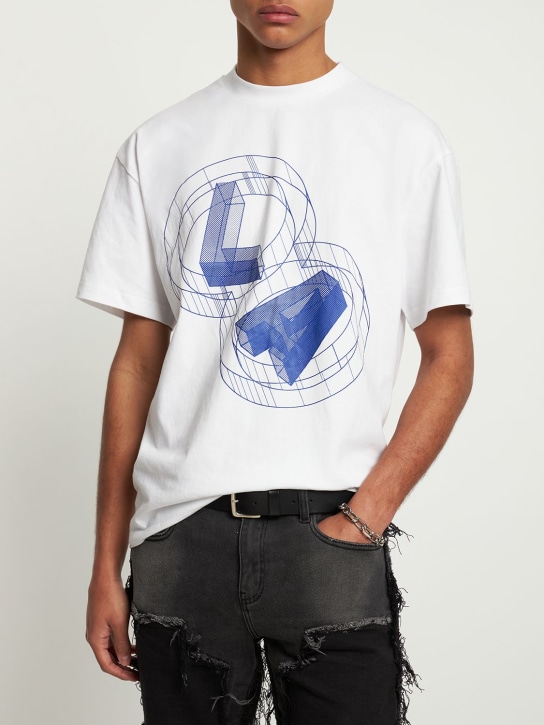 Wireframe printed cotton jersey t-shirt - Lifted Anchors - Men ...