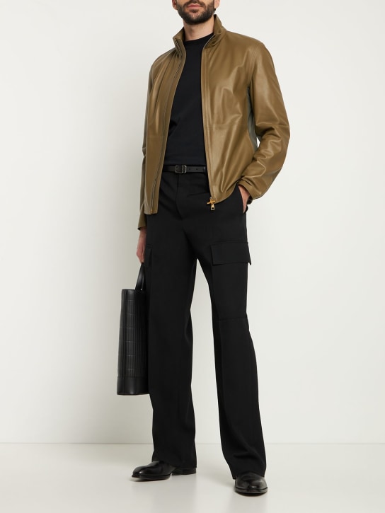 Performance leather track jacket - Dunhill - Men | Luisaviaroma