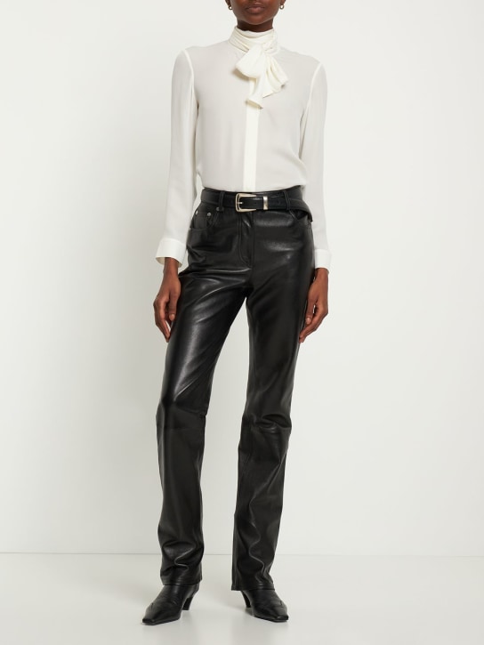 Tash satin silk blouse top - Khaite - Women | Luisaviaroma