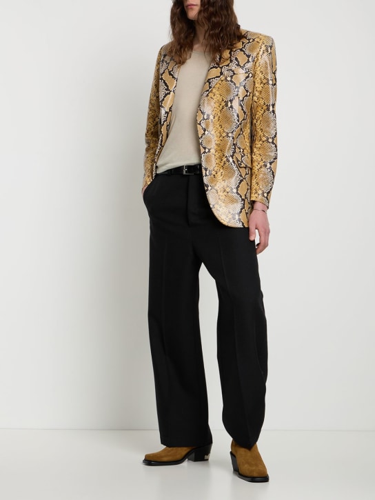 Python print leather jacket - Bally - Men | Luisaviaroma