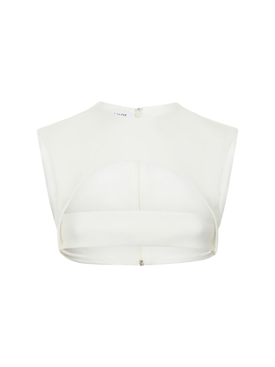 Sleeveless cutout crepe crop top - Mônot - Women | Luisaviaroma