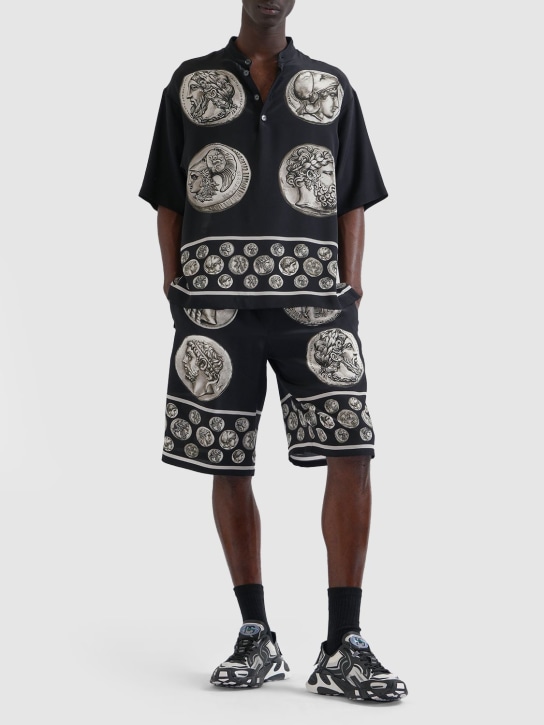 Ancient coins printed silk t-shirt - Dolce&Gabbana - Men | Luisaviaroma