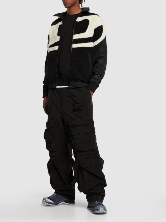 Oval-d intarsia zip up fleece jacket - Diesel - Men | Luisaviaroma