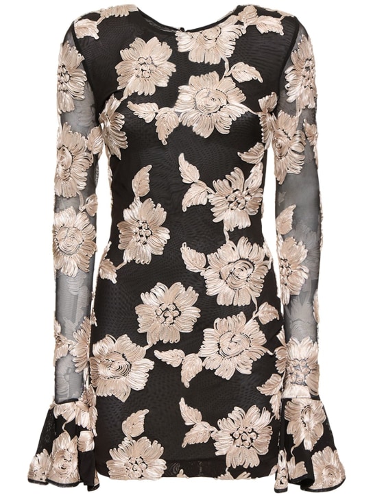 Embroidered flower mesh mini dress - Rotate - Women | Luisaviaroma