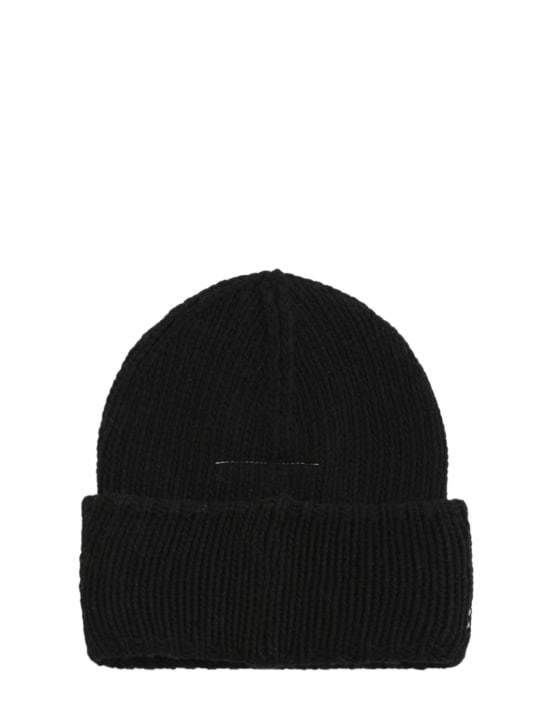Logo intarsia wool blend beanie - MM6 Maison Margiela - Girls ...