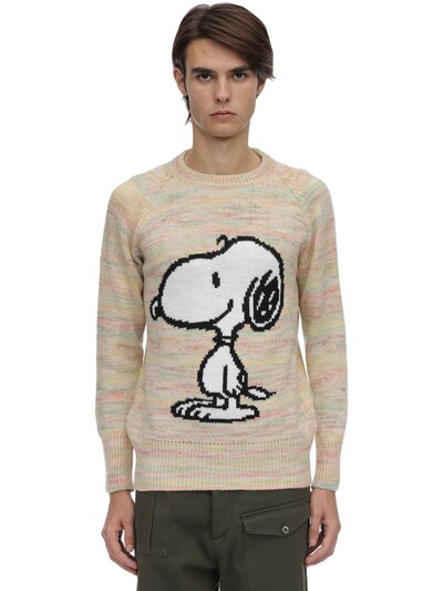 Lc23 - Jacquard snoopy acetate blend sweater - White | Luisaviaroma