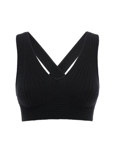 Loulou Studio - Tromelin cashmere knit bra - | Luisaviaroma
