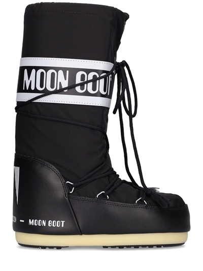 Moon Boot - Tall icon high nylon moon boots - Black | Luisaviaroma