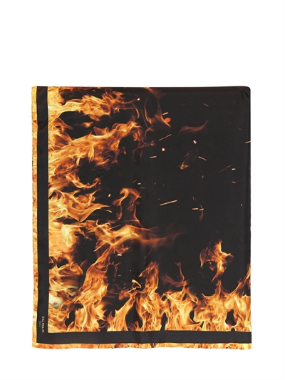 Fire print silk foulard - Balmain - Women | Luisaviaroma