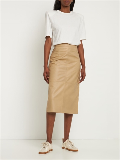 Heather leather midi pencil skirt - The Frankie Shop - Women | Luisaviaroma