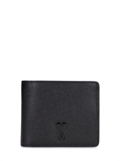 Caviar leather folded wallet - AMI Paris - Men | Luisaviaroma