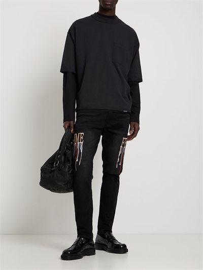 Letterman drip denim jeans - Homme + Femme La - Men | Luisaviaroma