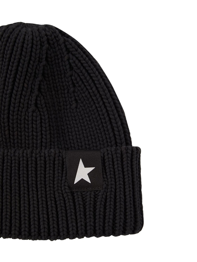 Golden Goose - Cappello beanie star in lana - Nero | Luisaviaroma